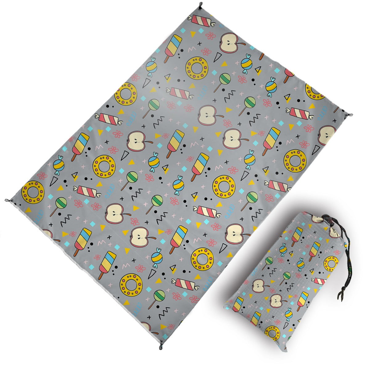 Dining mat! Outdoor Pocket Blanket Waterproof Picnic Blanket Travel ...