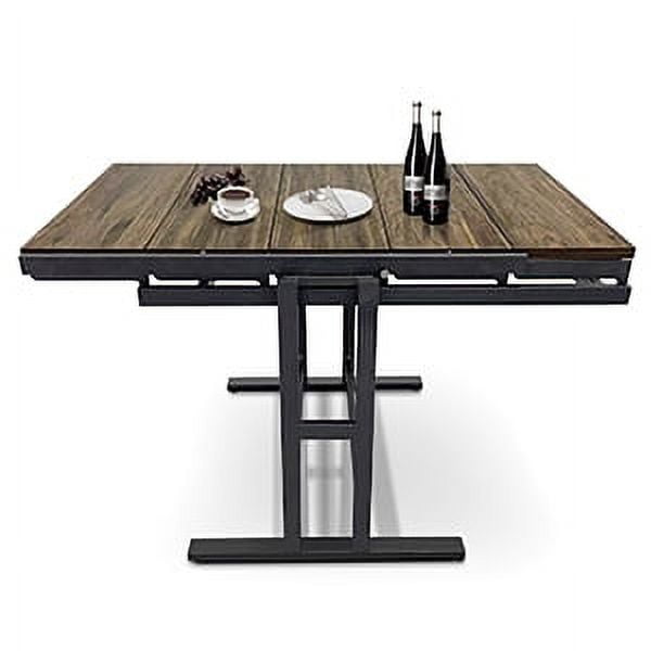 Dining table Multifunctional solid wood folding conversion table ...