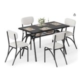 Dining table and chairs set, elegant dining table set for 4, modern ...