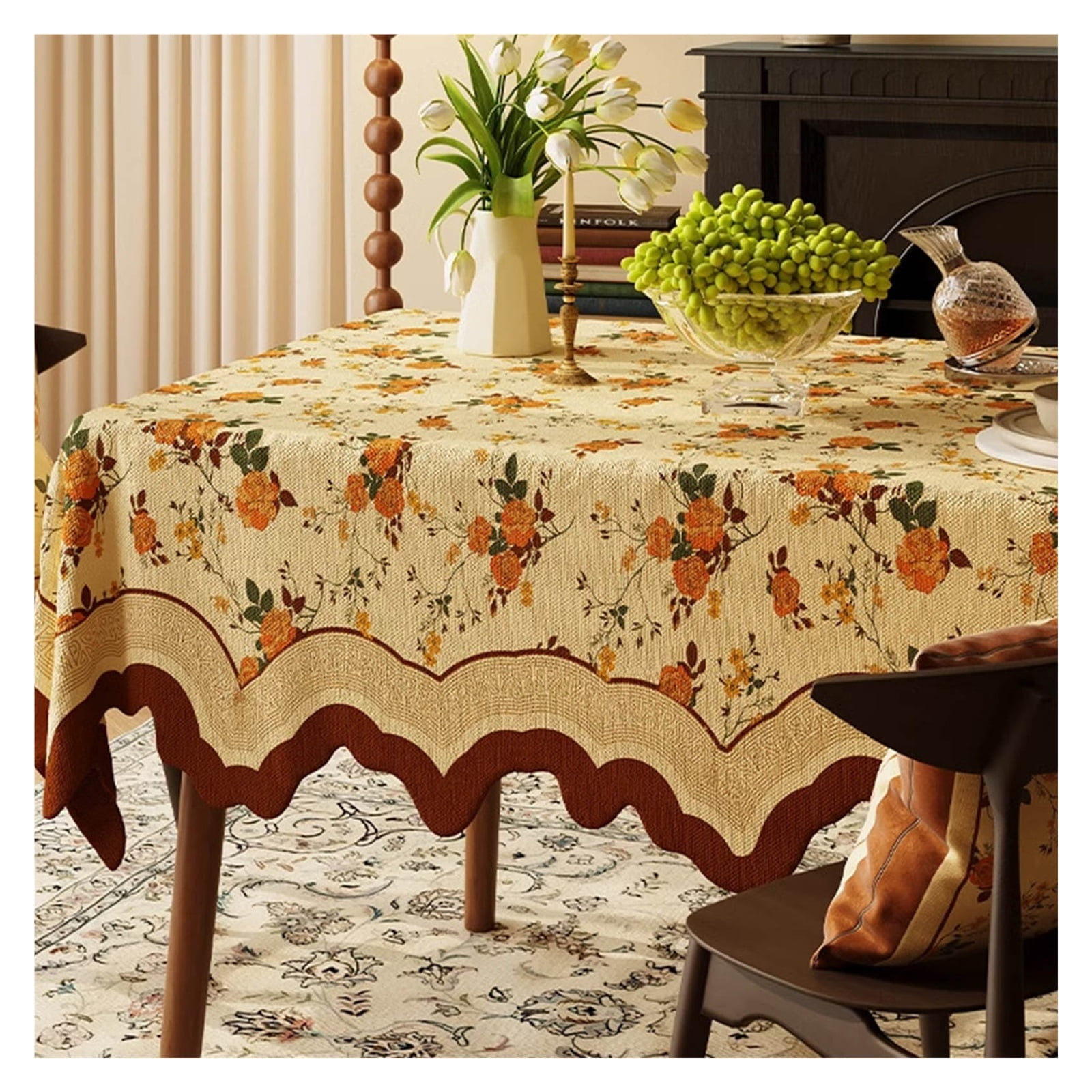 Dining table cloth, American tablecloth washable, rectangular ...