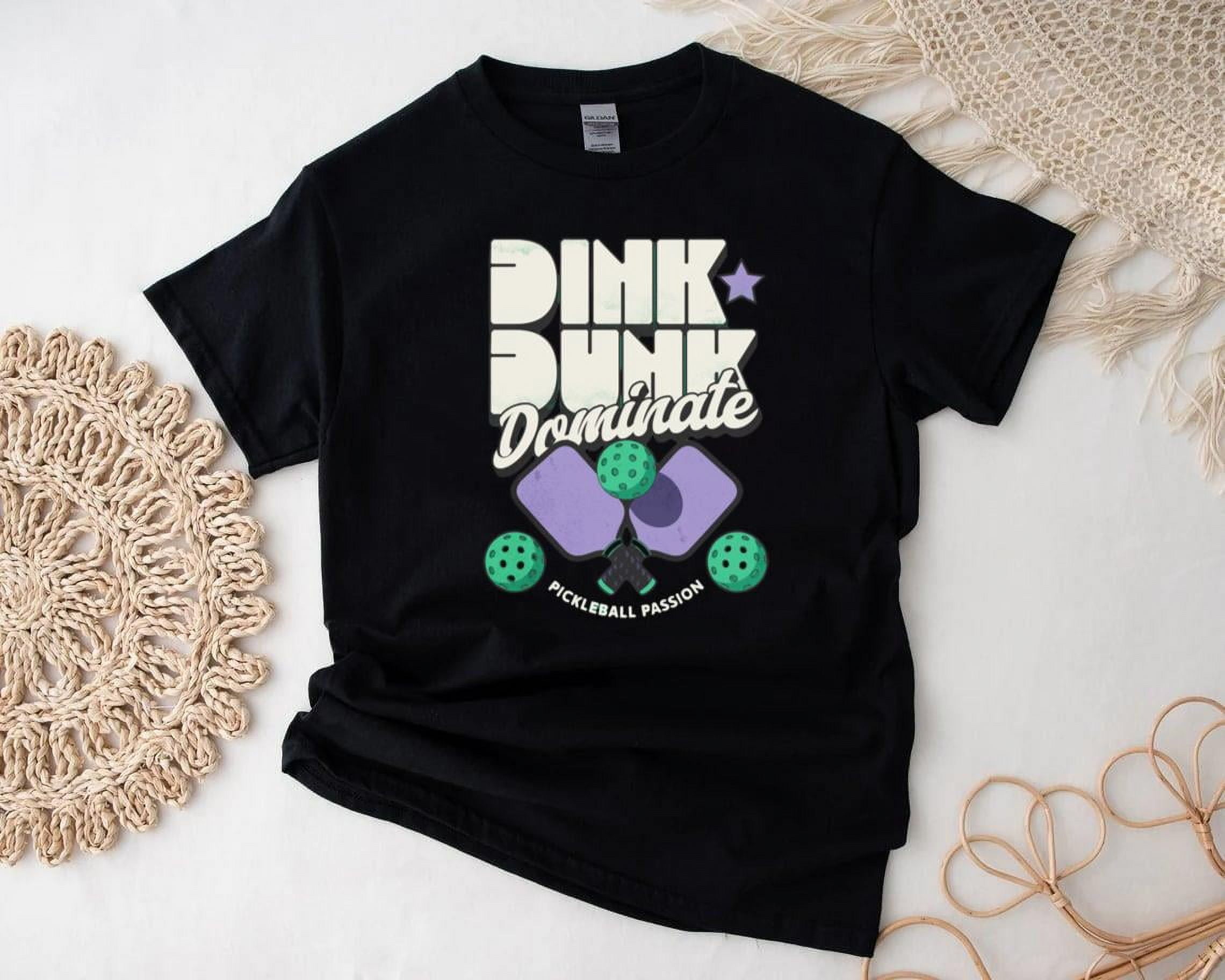 Dink Dunk T-Shirt With Sporty Fun Pickleball Mood, for men & women, up ...