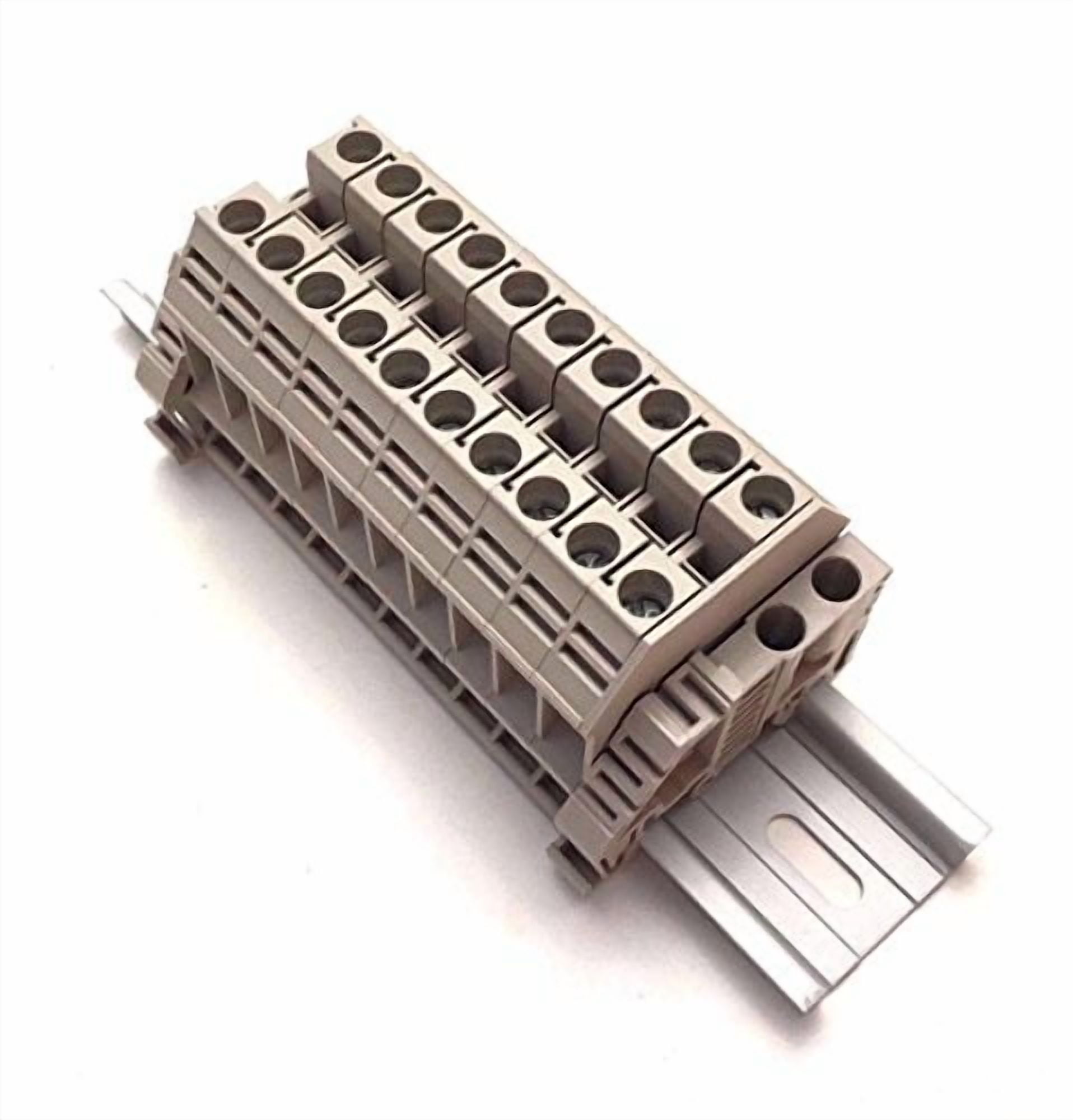 Dinkle Assembly DK6N 10 Gang Box Connector DIN Rail Terminal Blocks, 8 ...