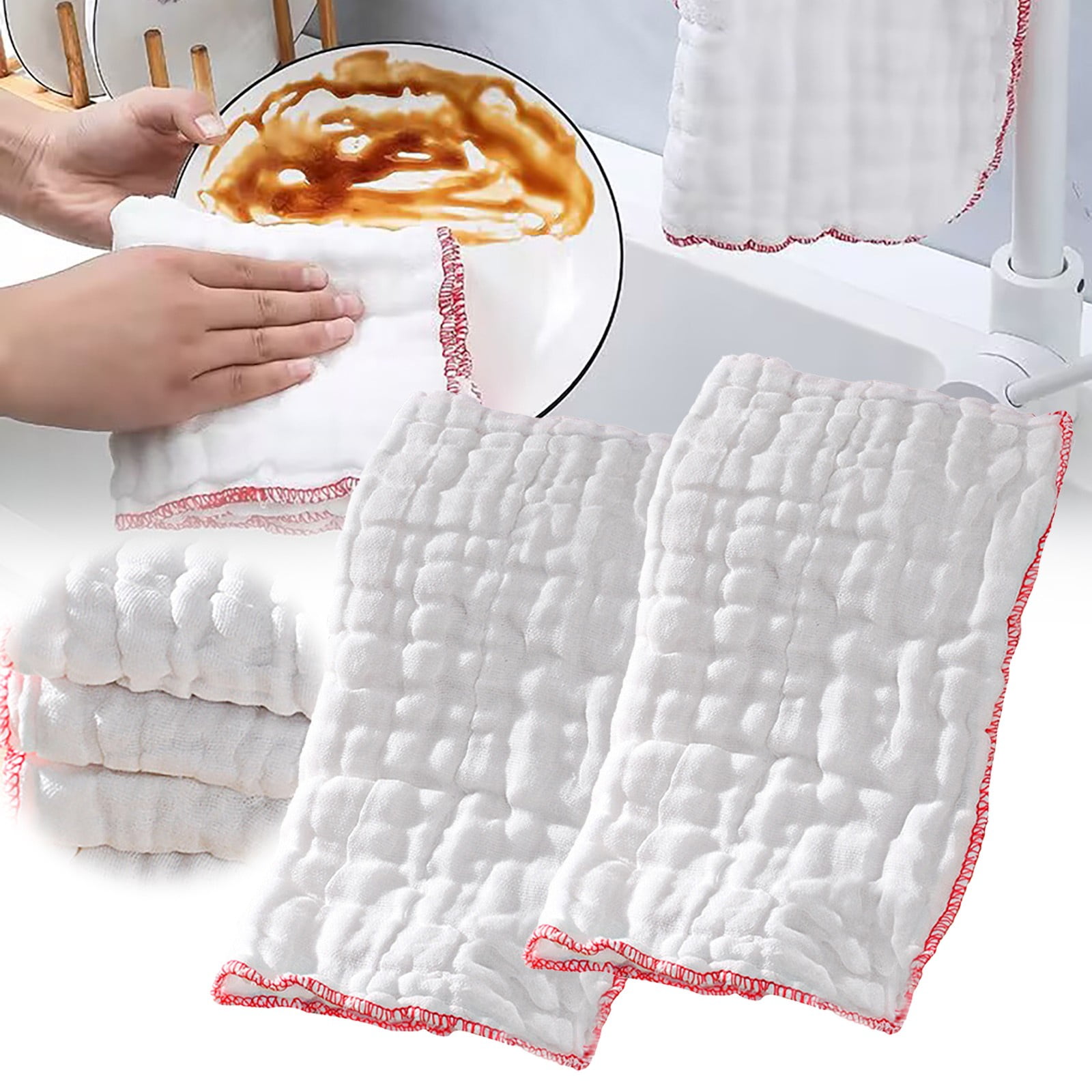 Dinmmgg Cleaning Cloth Dishwashing Rags Kitchen Bowl Wiping Towels ...