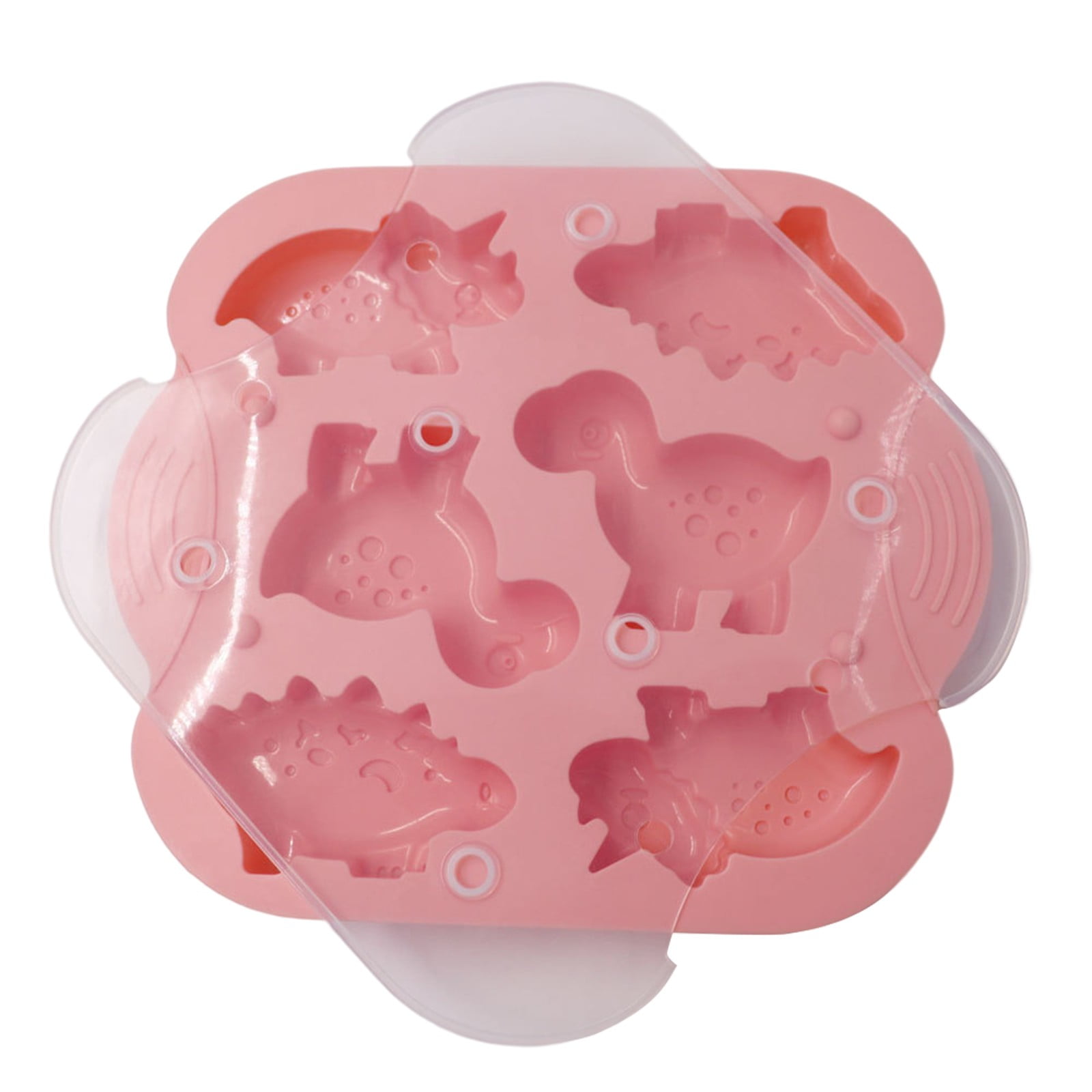 Dinmmgg Cookie Mold New DIY Platinum 6 Even Silicone Dinosaur Rice Cake ...