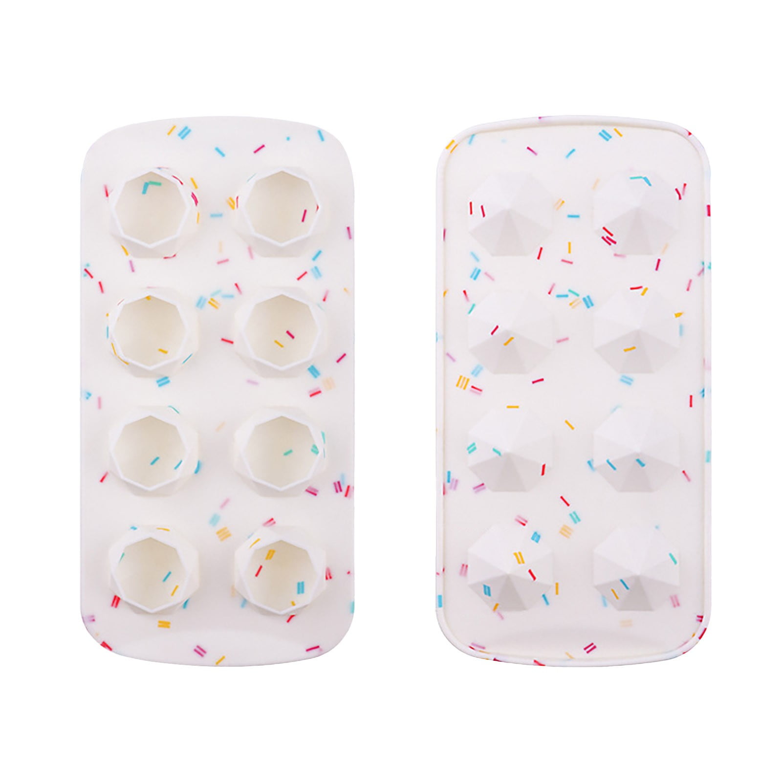 Dinmmgg Easy Release Silicone & Flexible 8 Ice Cube Trays with for ...