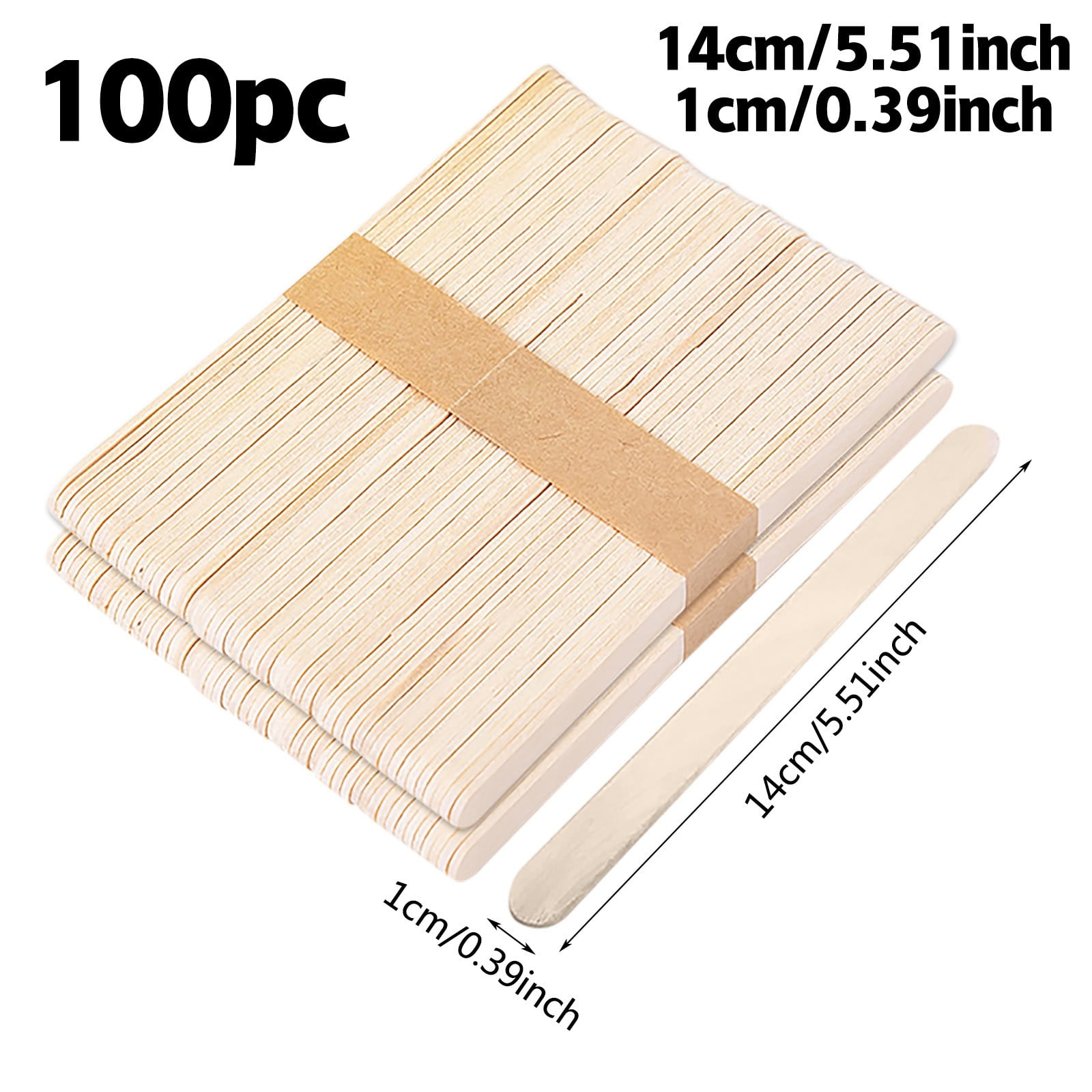 Dinmmgg Ice Cream Sticks Wood Sticks For Crafting,Unfinished Natural ...
