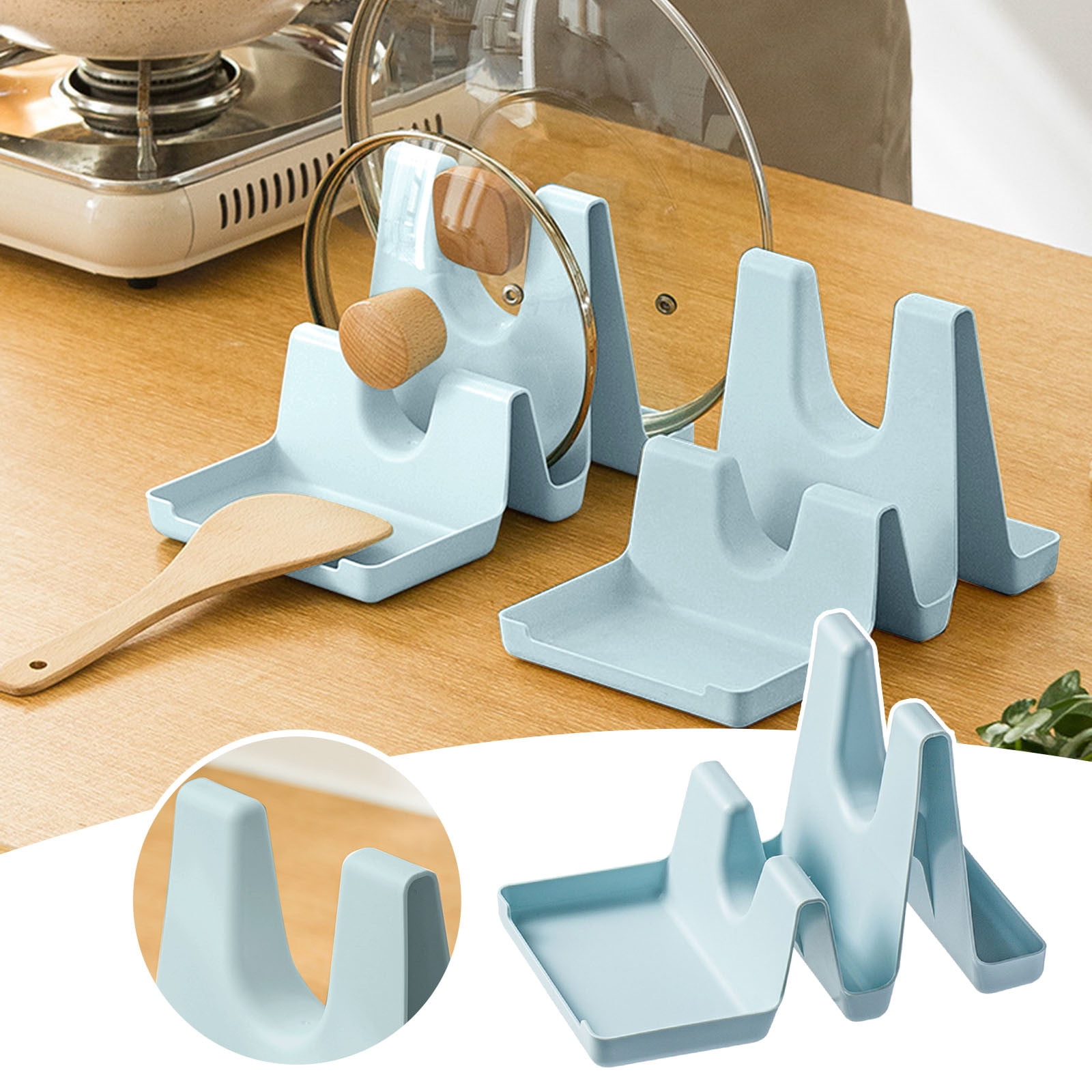 Dinmmgg Kitchen Pot Cover Rack Household Multi Function Spatula Spoon