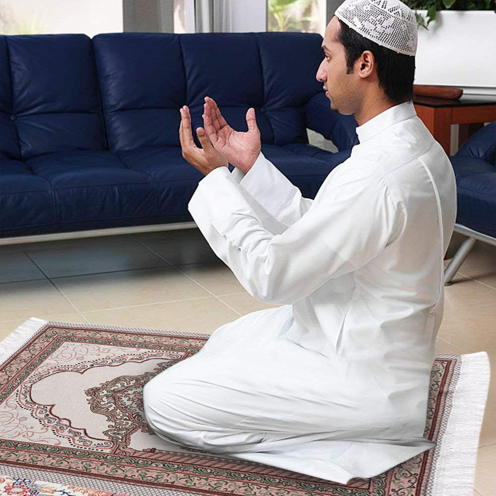 Dinmmgg Muslim Prayer Rug Islam Prayer Mat With Tassels Portable Muslim ...