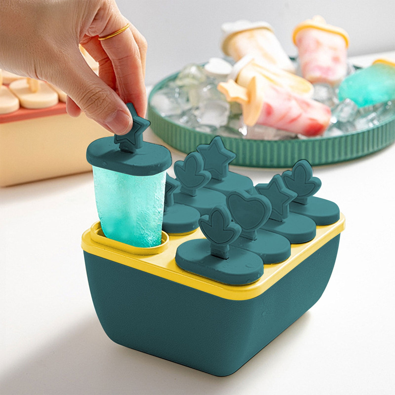 Dinmmgg Popsicle Molds Ice Children's Ice Box Home Popsicle Popsicle ...