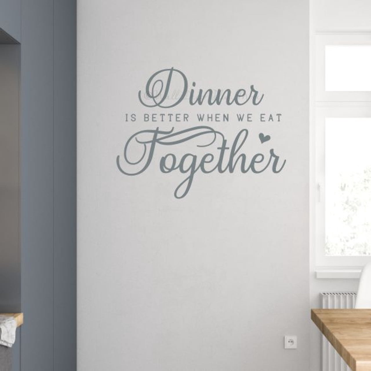 Dinner Better When We Eat Together Quote Decals for Wall - Die-Cut ...
