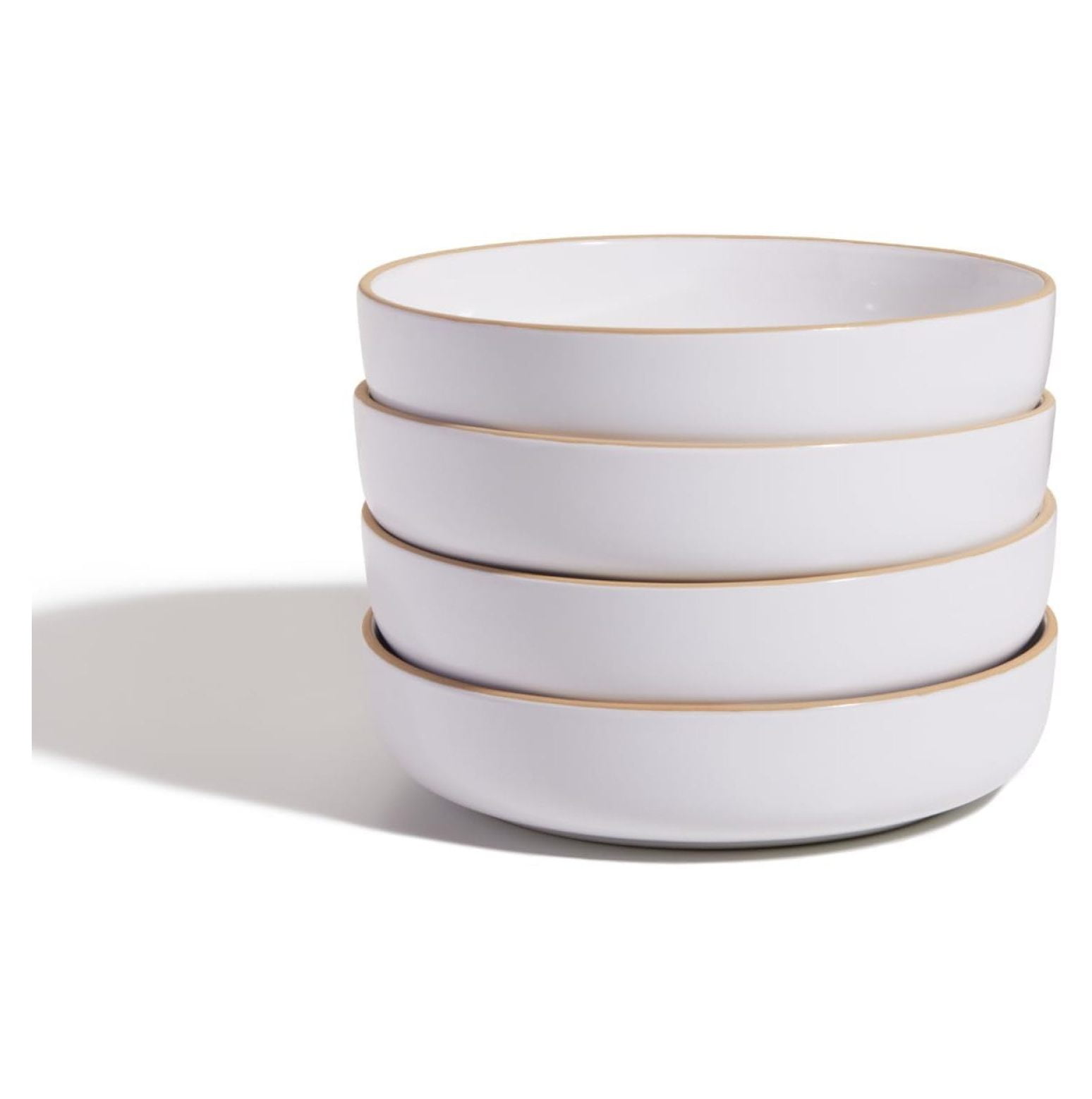 Dinner Bowls - Set of Four 8.5" Handcrafted Ceramic Bowls | Half-Plate ...