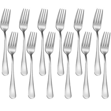 Jeaker Gold Dinner Fork Set 12 Pieces,Stainless Steel Silverware Table ...