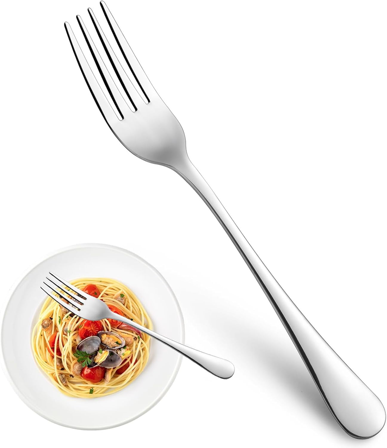 Dinner Forks,Set of 16 Top Food Grade Stainless Steel Silverware Forks ...