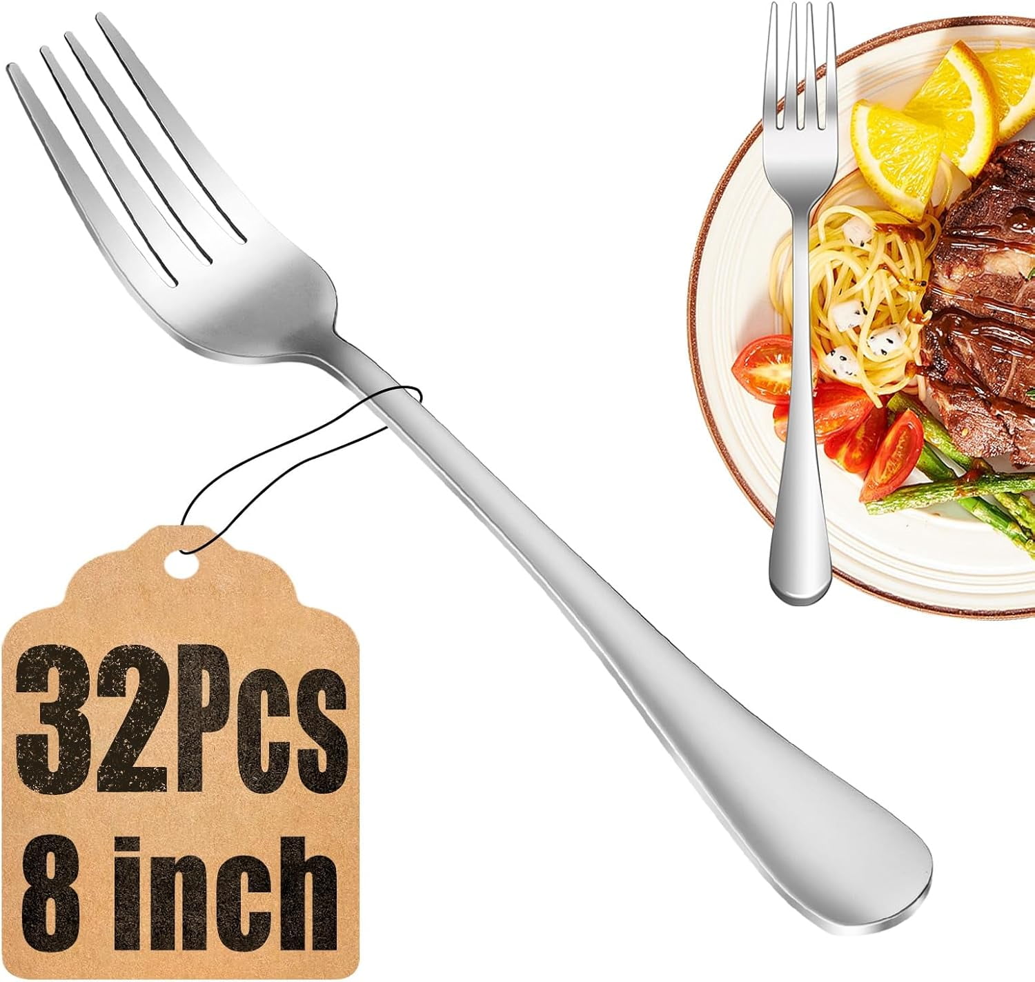 Dinner Forks,Set of Food Grade Stainless Steel Silverware Forks,Table ...