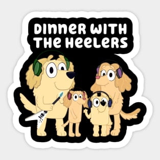 Dinner With The Heelers Classic Transparent Background Sticker Bluey ...