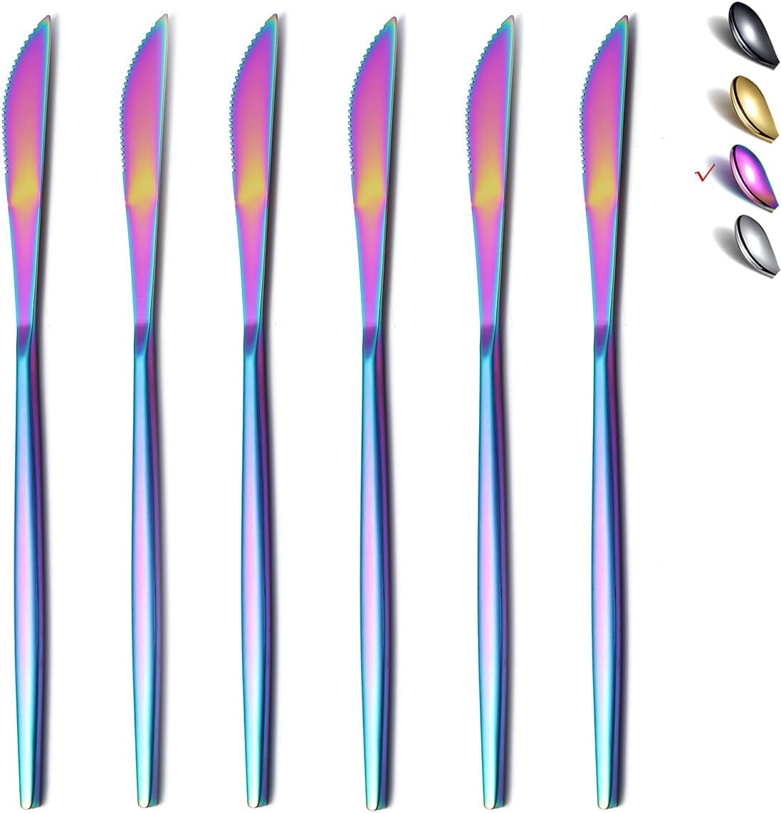 Dinner Knives 6 Piece, Stainless Steel Dinner Knife, Sturdy butter ...