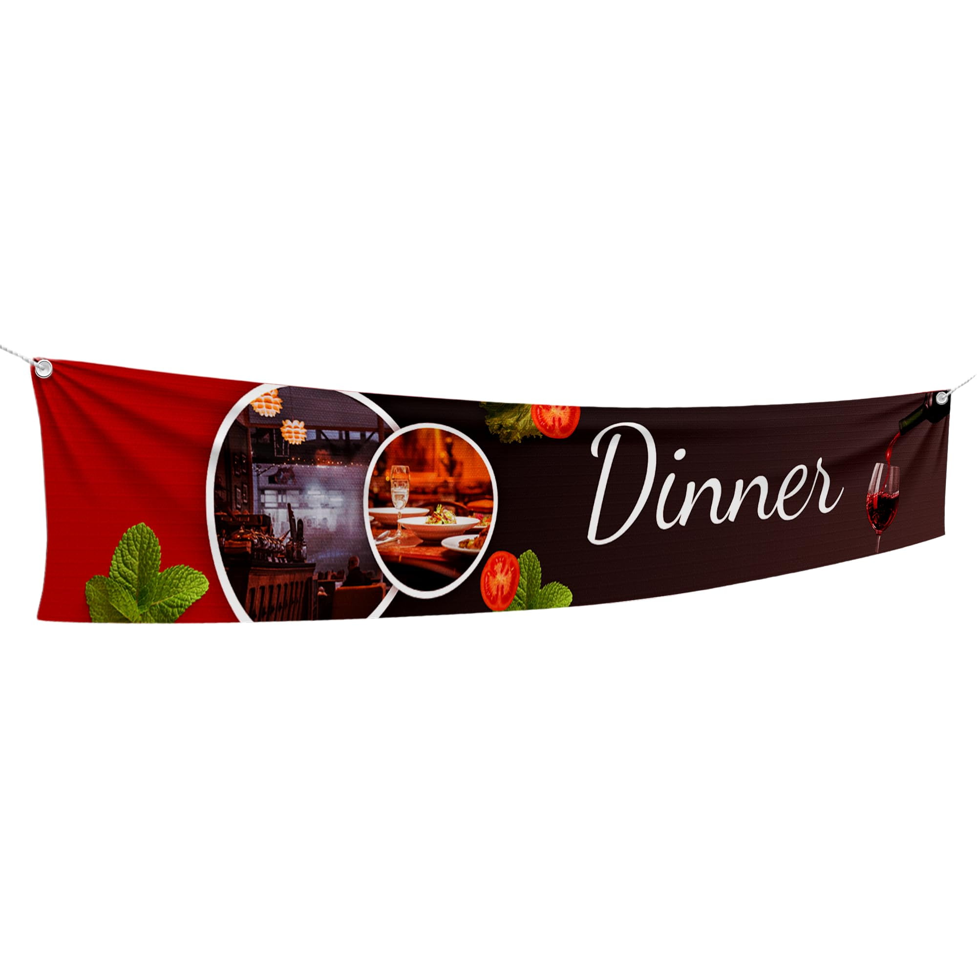 Dinner Large Banners and Signs for Outdoor by DreamController-Polyester ...