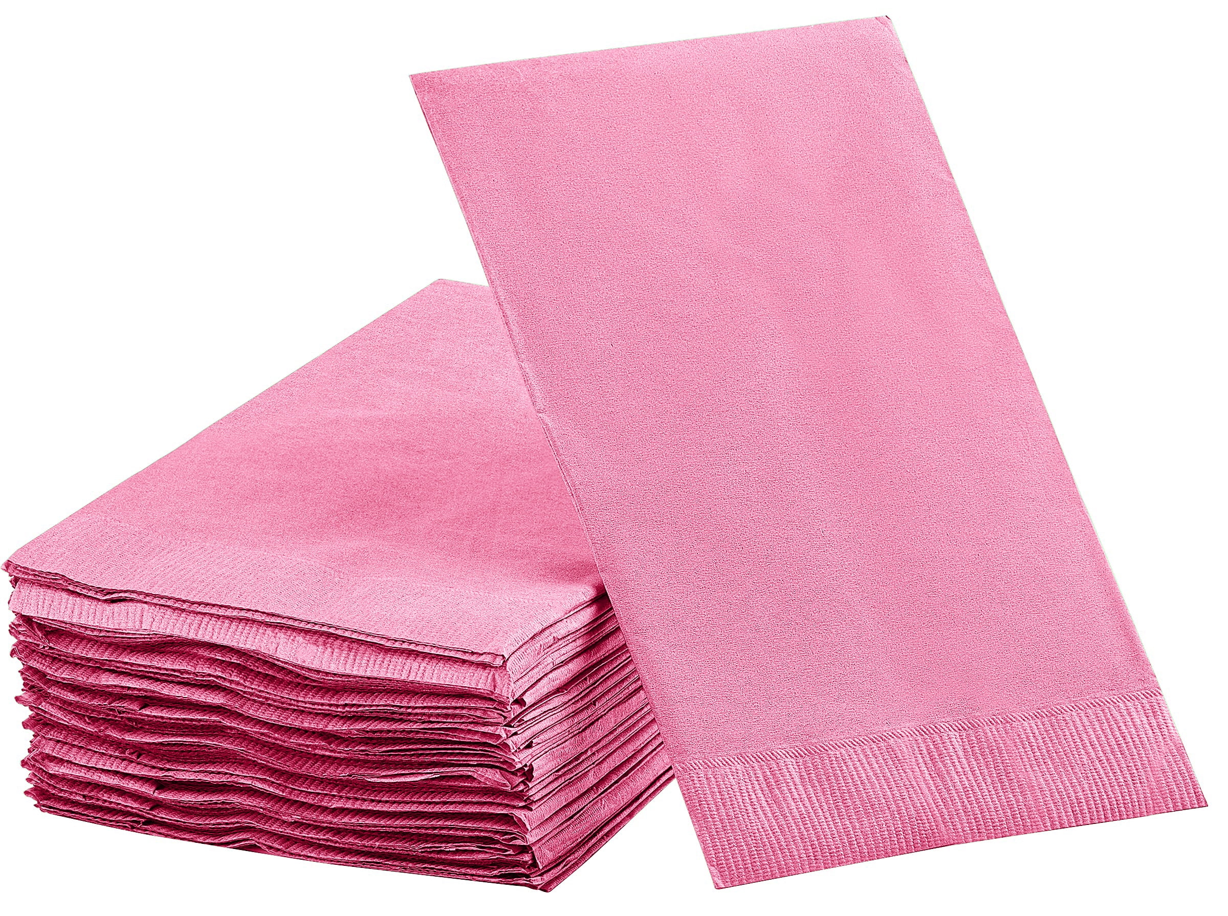 Dinner Napkins Disposable Guest Towels, Pink Beverage Napkins Soft and ...