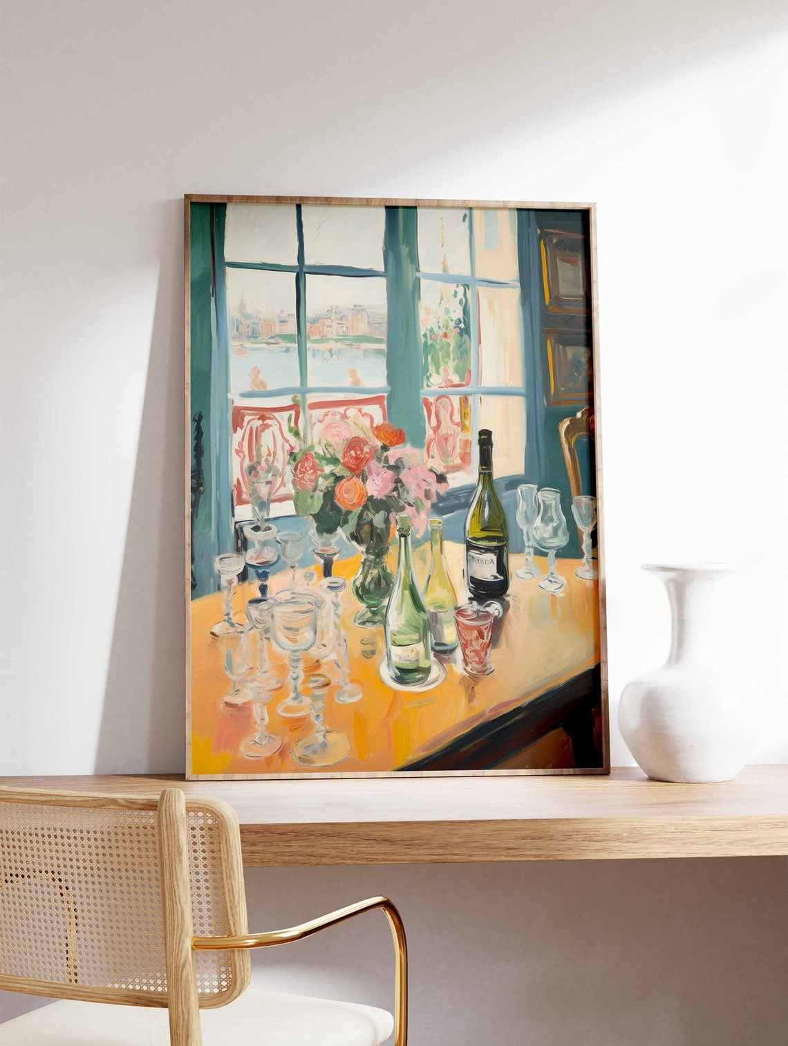 Dinner Party Food Print, Retro Food Art, Vintage Kitchen Poster ...
