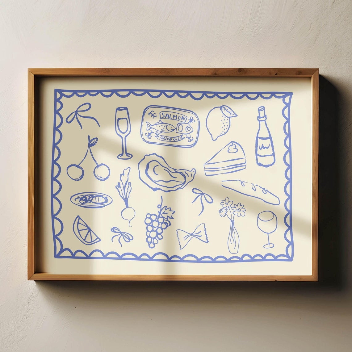 Dinner Party Poster Trendy Horizontal Wall Art Trendy Kitchen Print ...