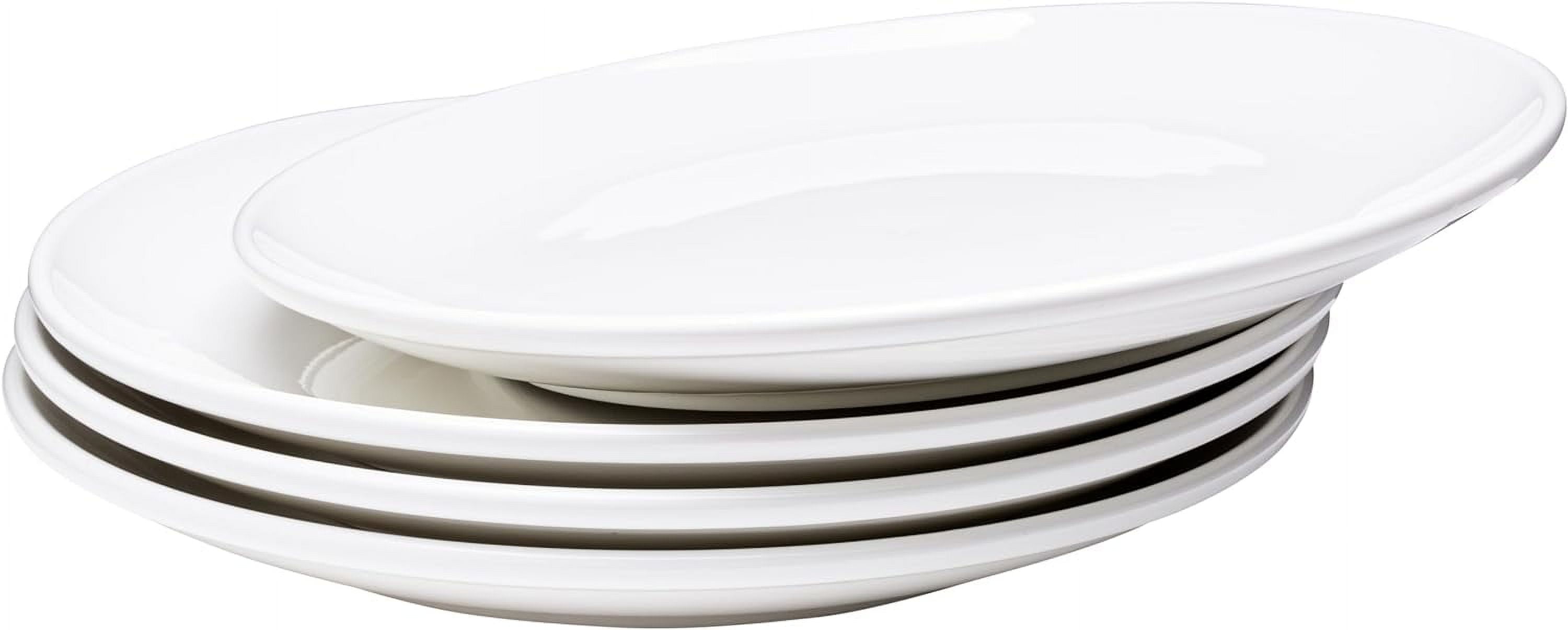 Dinner Plae, Se of 4 Whie Plaes, Ceramic Dinner Plaes Se, Sackable 12 ...