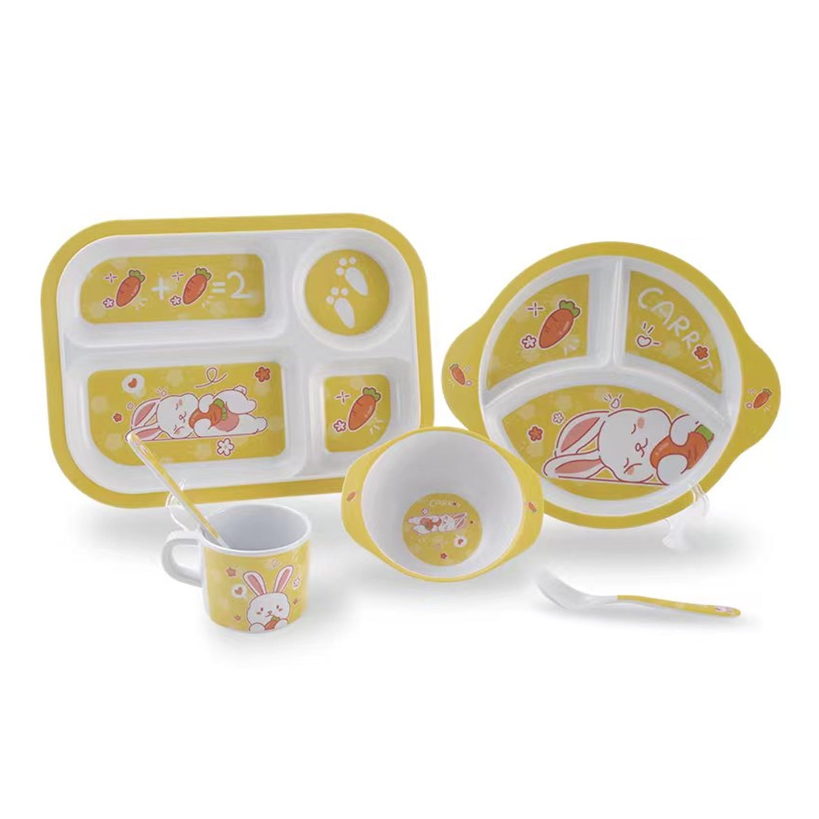 Dinner Plate Gift Set Cartoon Kids Breakfast Dinner Plate Bowl Cup ...
