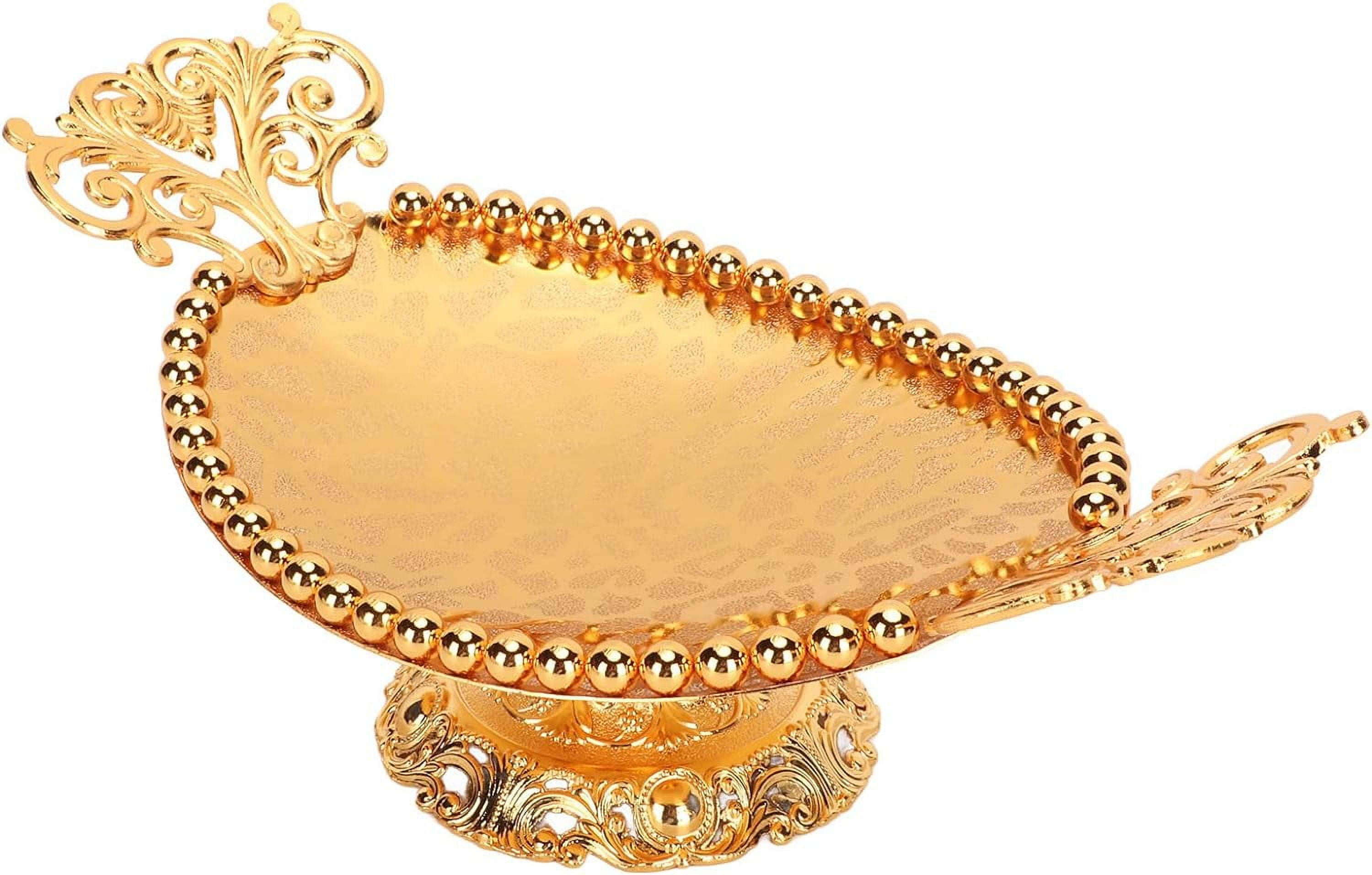 Dinner Plate, Metal Fruit Plate Table Decoration Dessert Stand ...