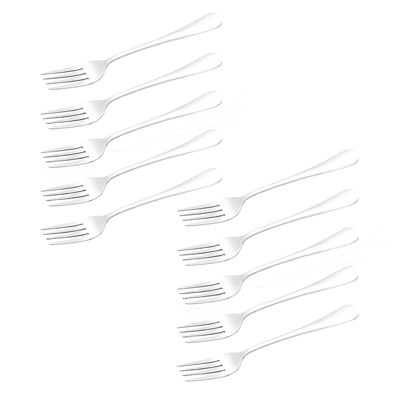Dinner Plates 5Pc Stainless Steel Fork Western Food Fork Dessert Fork ...