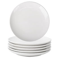 XINLTC Cermic Square Serving Plates 9.8 inch, Set of 4, White, Dinner ...