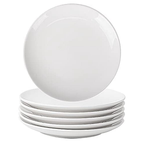 Ceramic Plates For Kitchen, 8 in - Plates Set of 4 - For Salad,Steak ...
