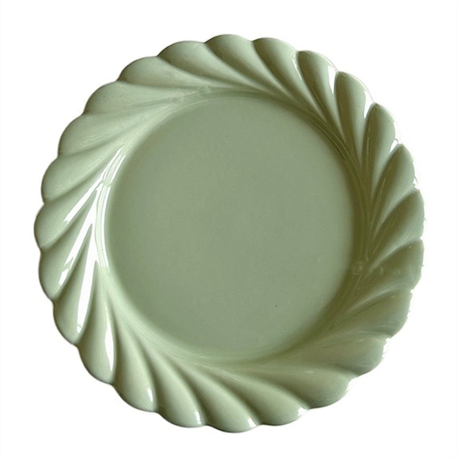 Dinner Plates Vintage Green Dining Plate Home Dessert Cake Plate Fruit ...