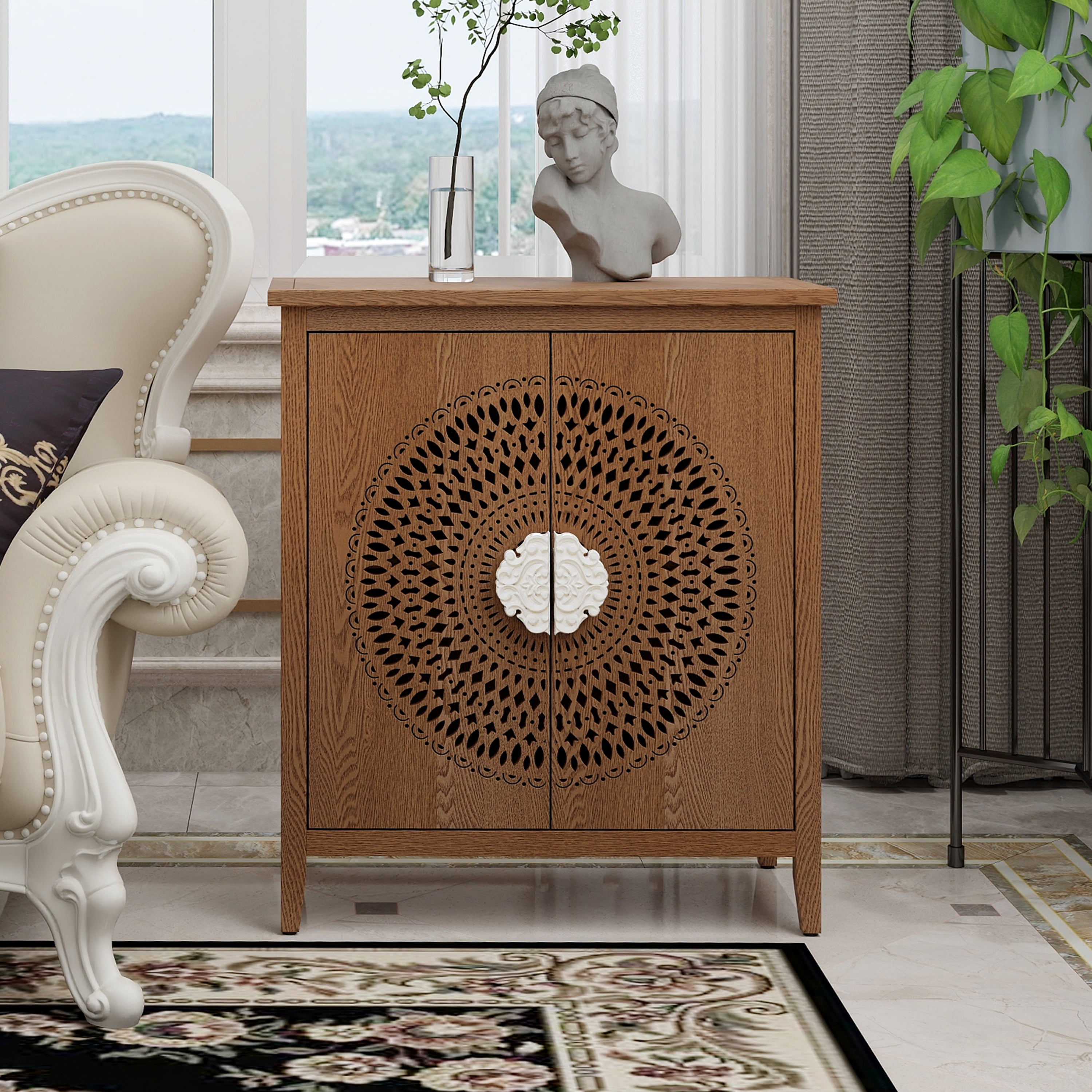 Dinner Room Buffet Sideboard Storage Cabinet With 2 Doors Modern Free ...