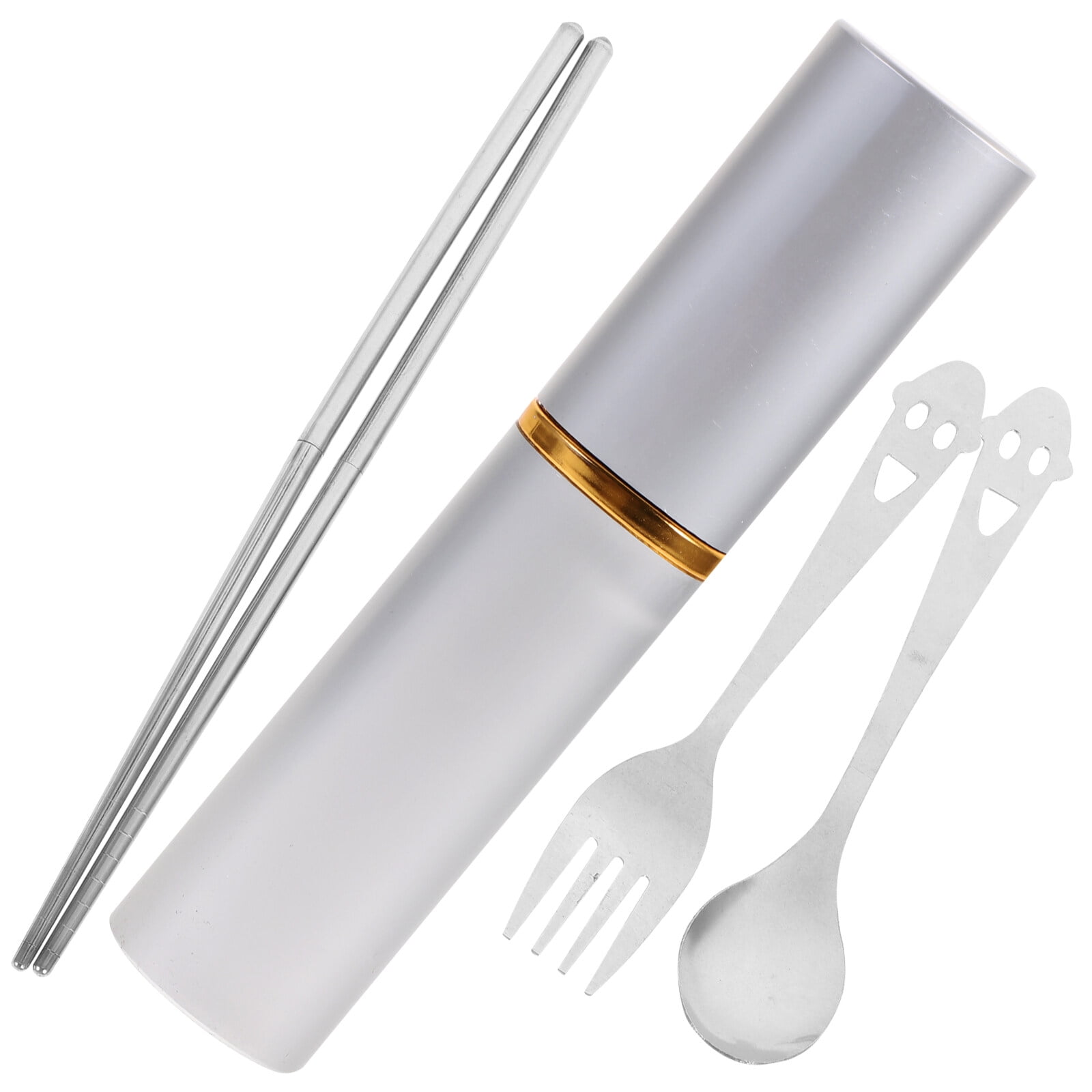 NIAIZEK Portable Folding Stainless Steel Silverware Set for Travel ...