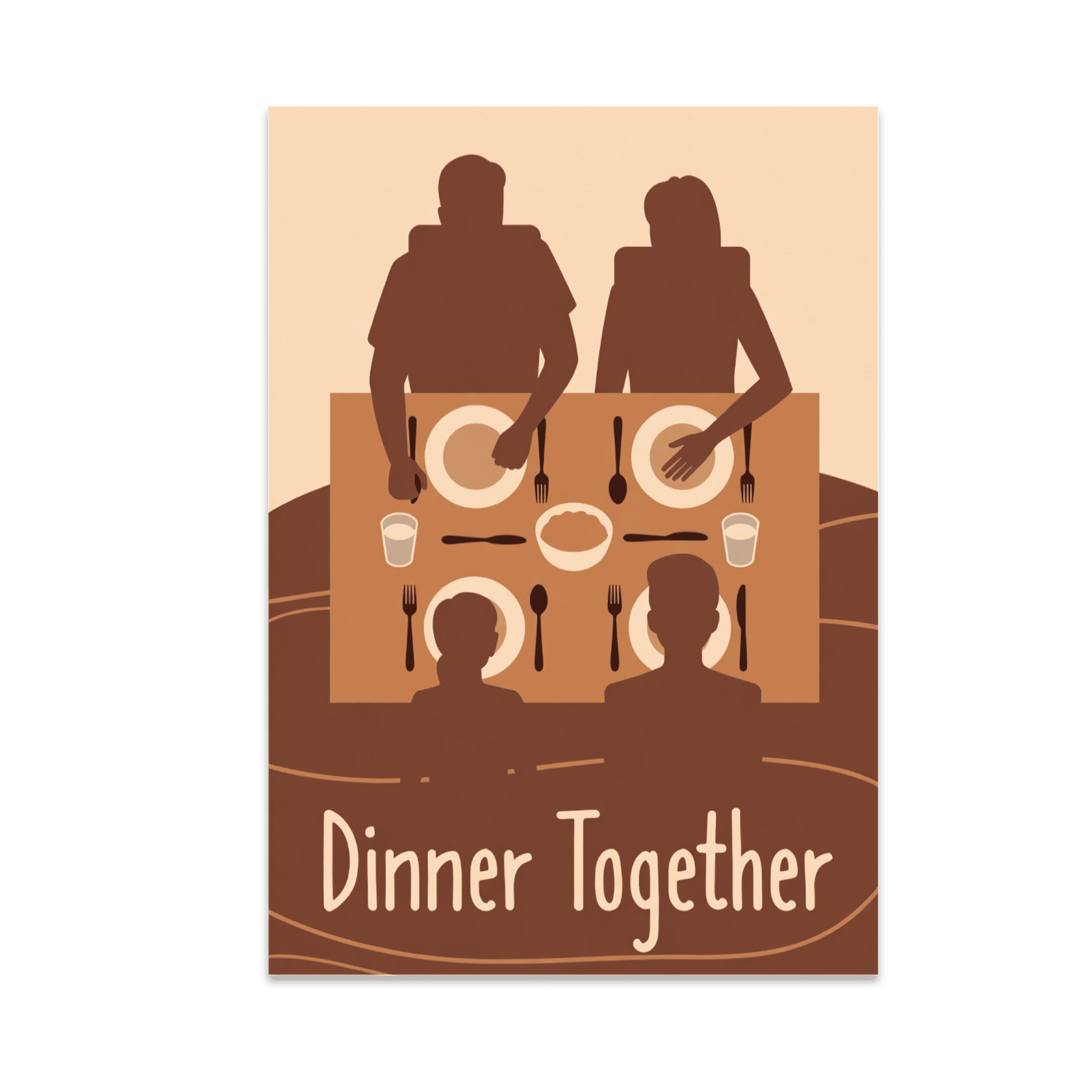 Dinner Together Crew - Family Meal Wall Art - 13x19 Poster Print ...