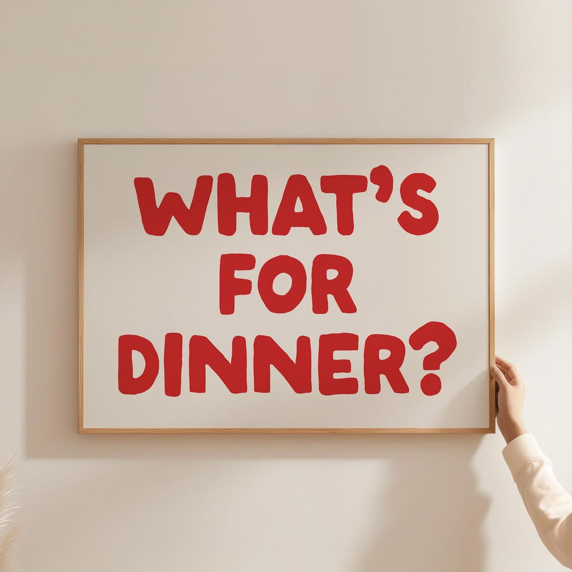 What'S For Dinner Wall Art Print, Trendy Retro Aesthetic Poster ...