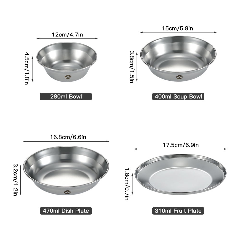 Dinner plate,Stainless Steel Set Dinner Dish With Carry Set With Carry ...