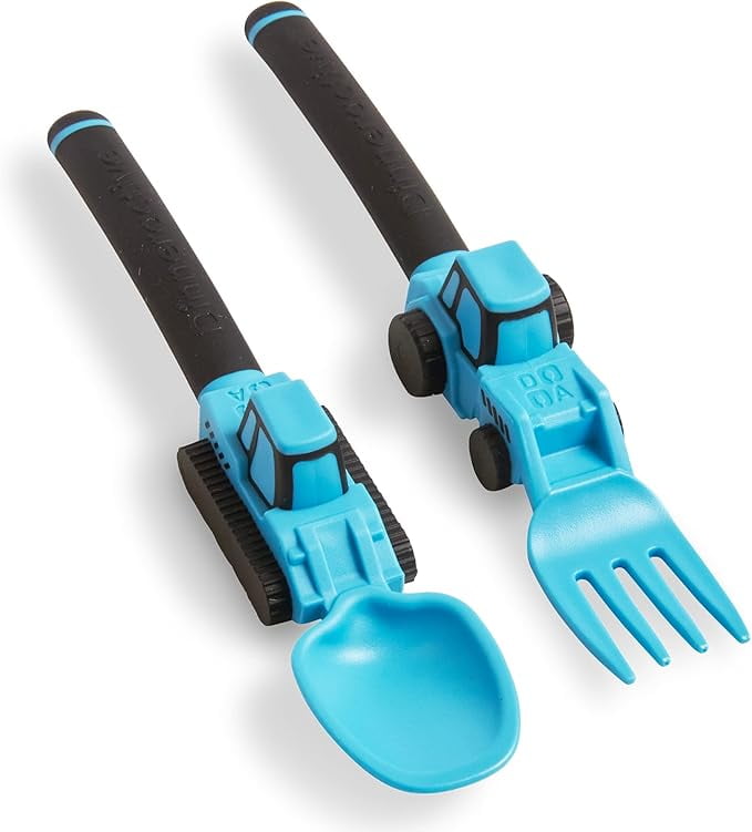 Dinneractive Utensil Set for Kids – Construction Themed Toddler Forks ...