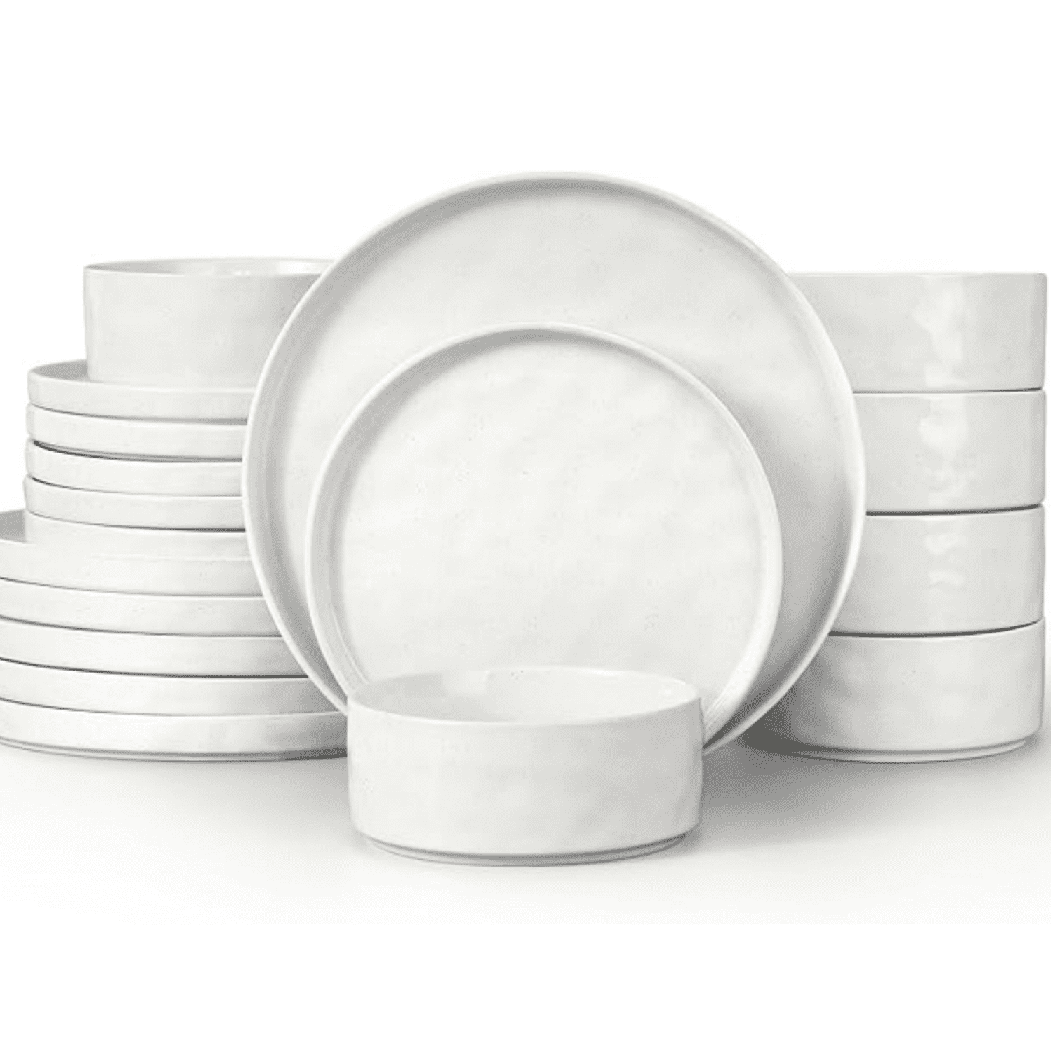 Dinnerware Dinner Sets for 6, 18 Piece Ceramic Plates and Bowls Dish ...