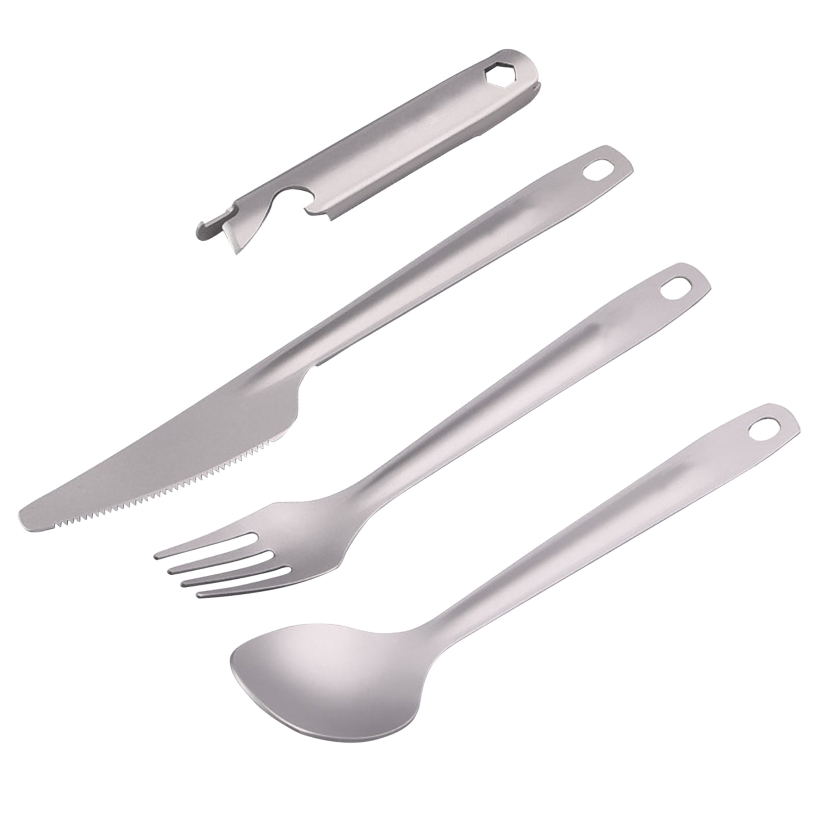 Dinnerware Lixada 4-in-1 Titanium Flatware Cutlery Set Lightweight ...