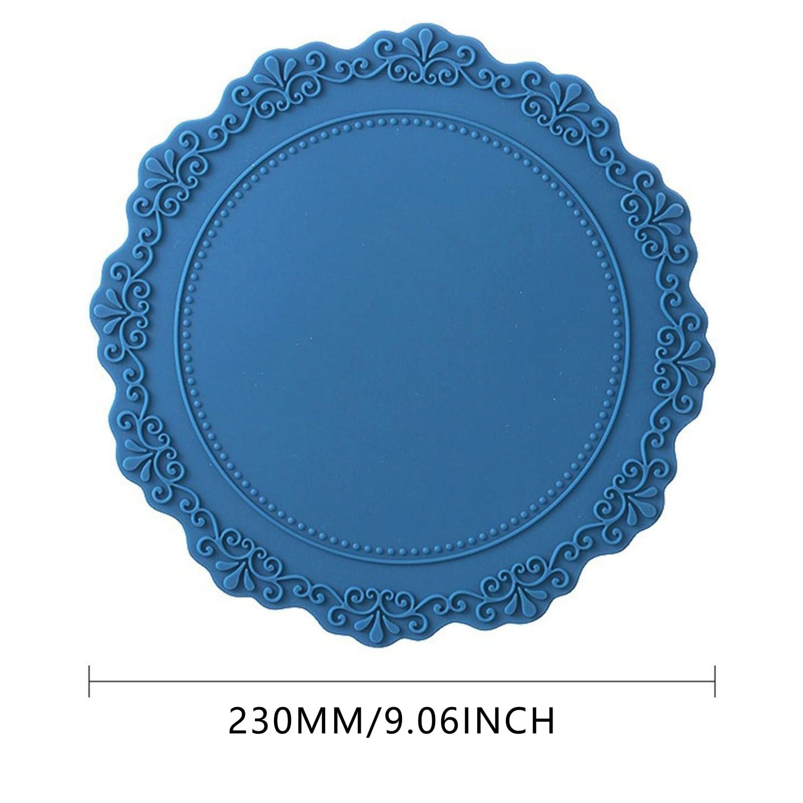 Dinnerware Set,Luxury Silicone Placemat With Lace Flower Design Easy To ...