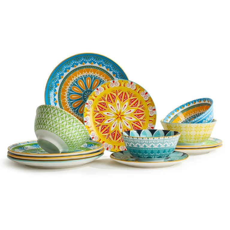 colourful ceramic plates