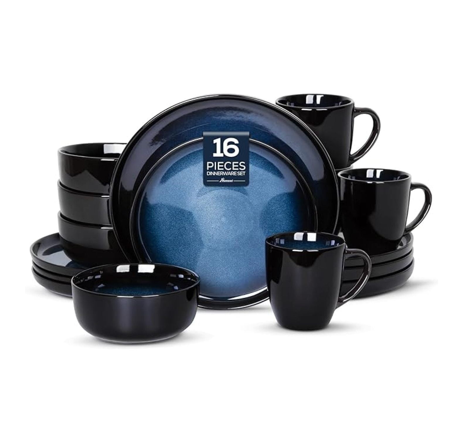 Dinnerware Set Stoneware Plates and Bowls Sets with Mugs, Chip ...