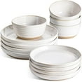 Dinnerware Sets 12 PCS, Ceramic Plates and Bowls Set, For Housewarming ...