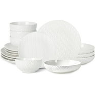 32 PC Spin Wash Dinnerware Dish Set for 8 Person | Mugs, Salad and ...