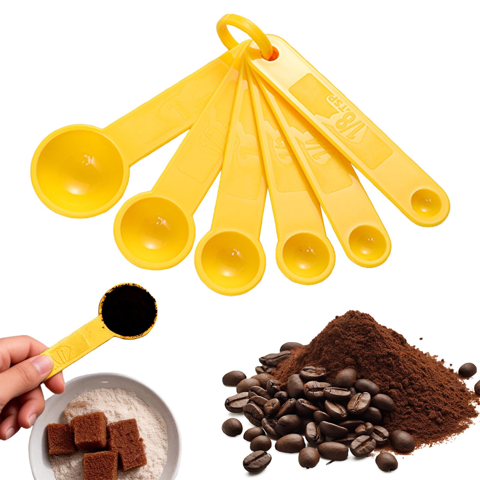 Dinnerware Sets,Plastic Measuring Spoon Set 5 Piece With Graduations ...