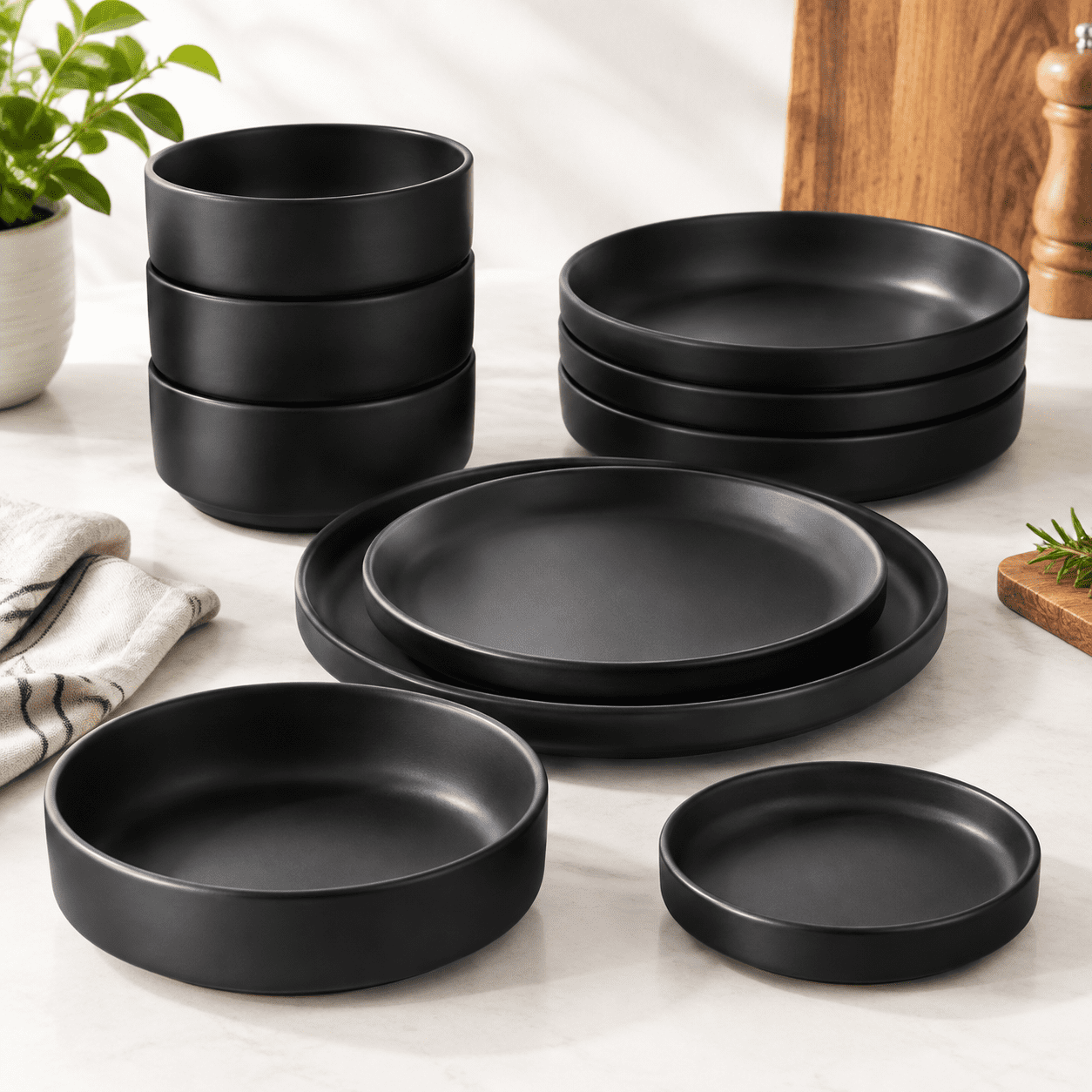 Dinnerware Sets With Pasta For 4 16 Piece Dinner Salad Plates And ...