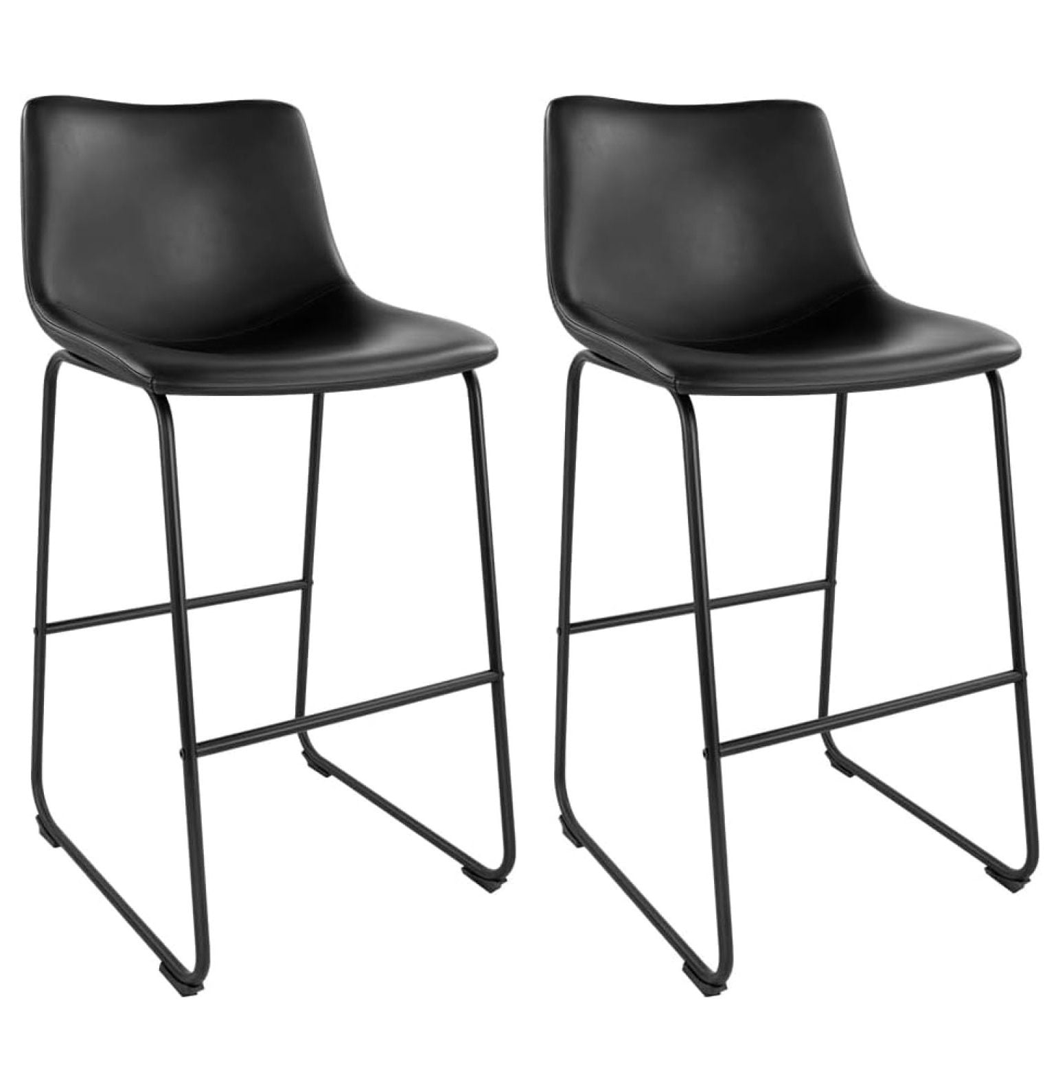 Dinning Chairs Set of 2 Faux Leather Industrial Chair Counter Height ...