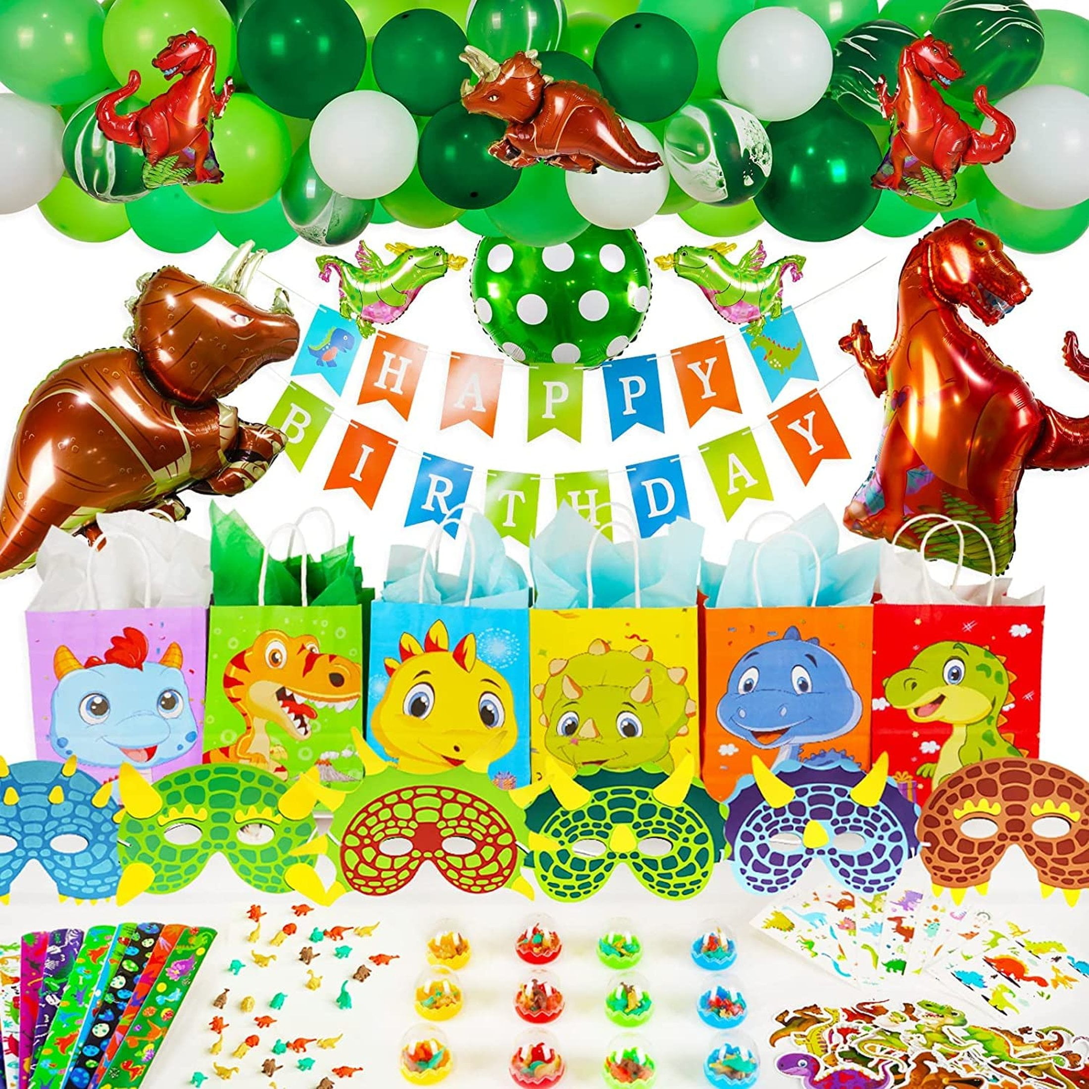 Dino Adventure Party Pack: 186 Fun-Filled Dinosaur Favors for Kids ...
