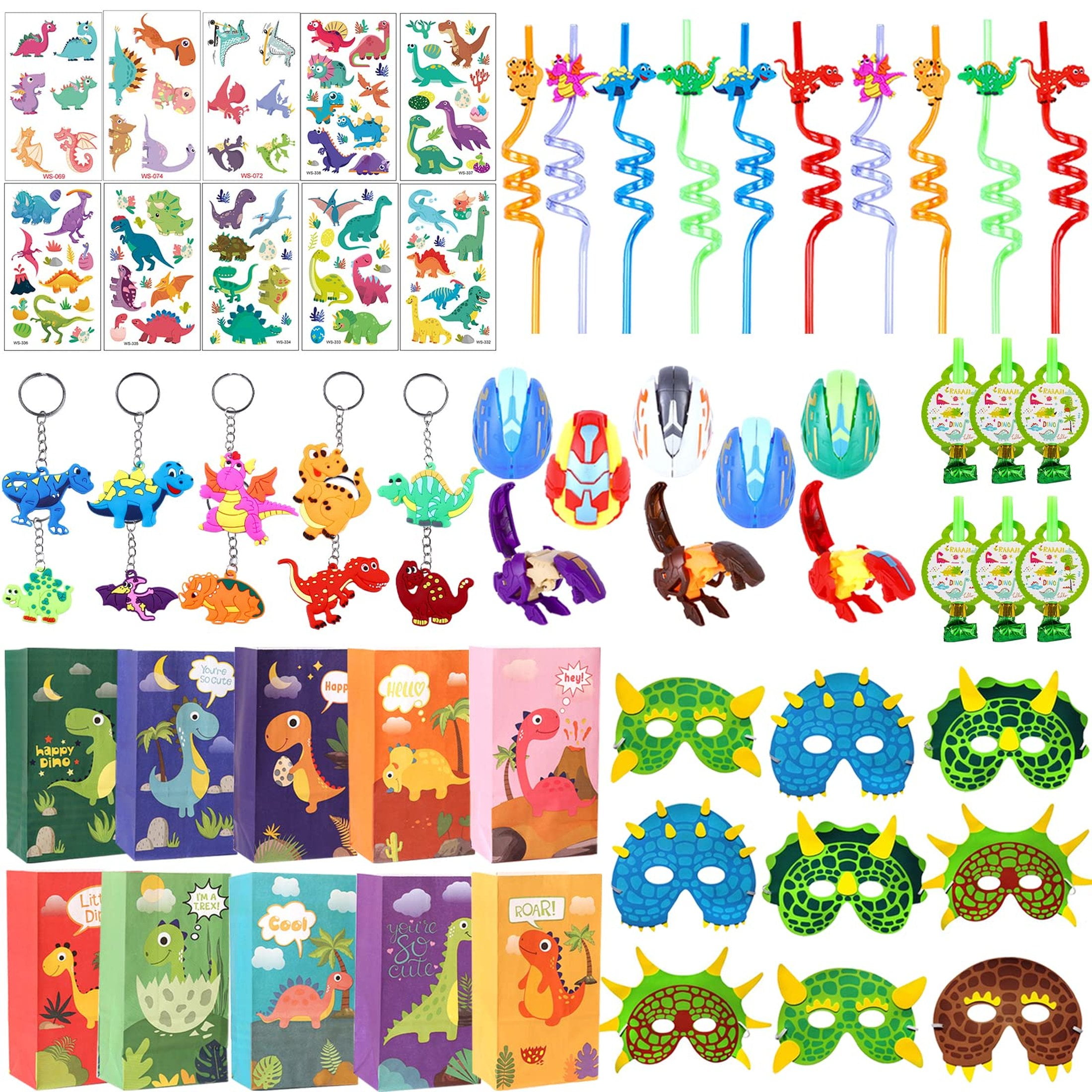 Dino Blast Party Pack - 72-Piece Dinosaur Themed Favors Set with Toys ...