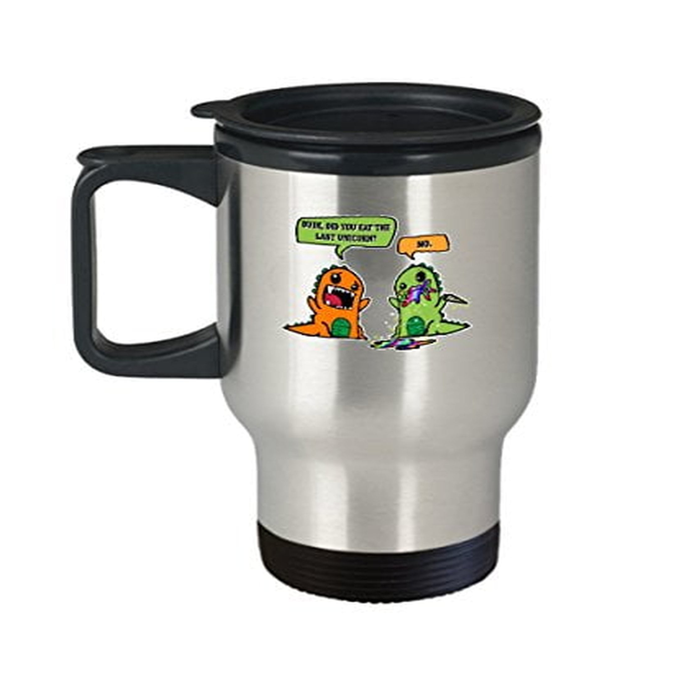 Dino Coffee Mug - Dude - Dinosaur Gag Gift -14 Oz Stainless Steel ...